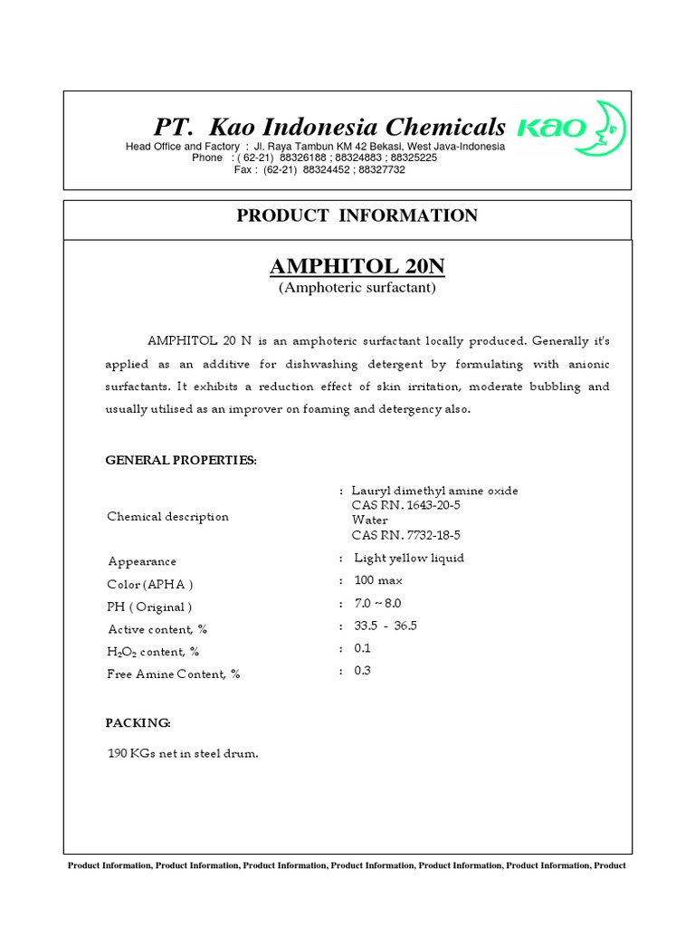 Amphitol 20N Product Overview | PDF