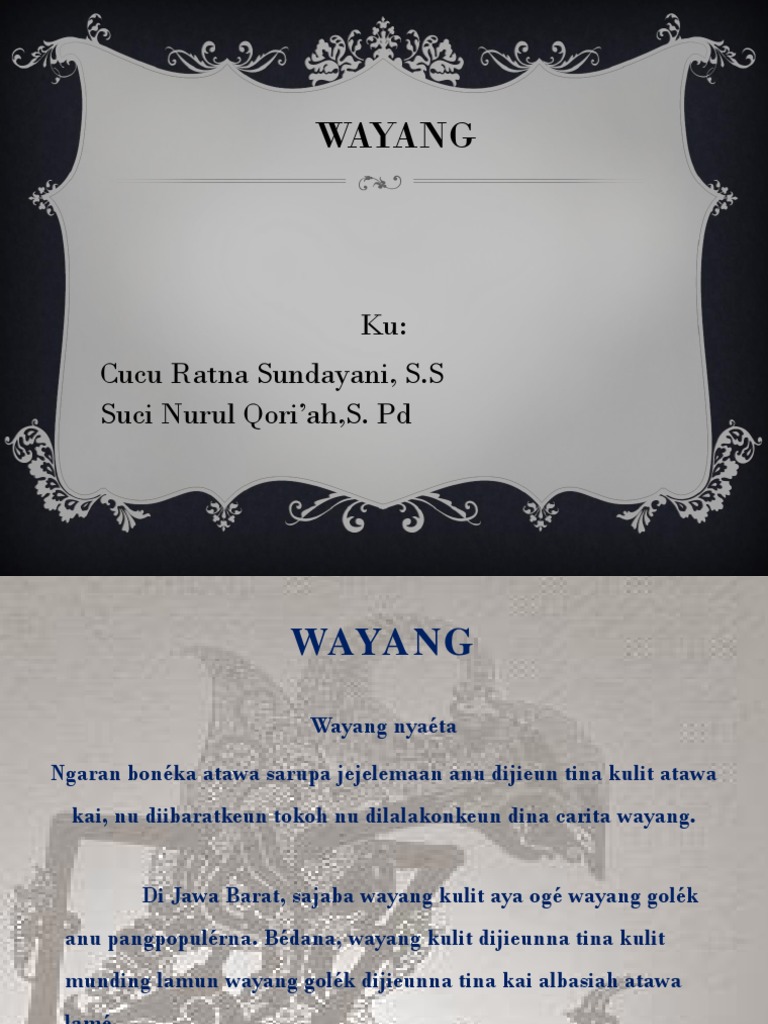 PPT Wayang | PDF