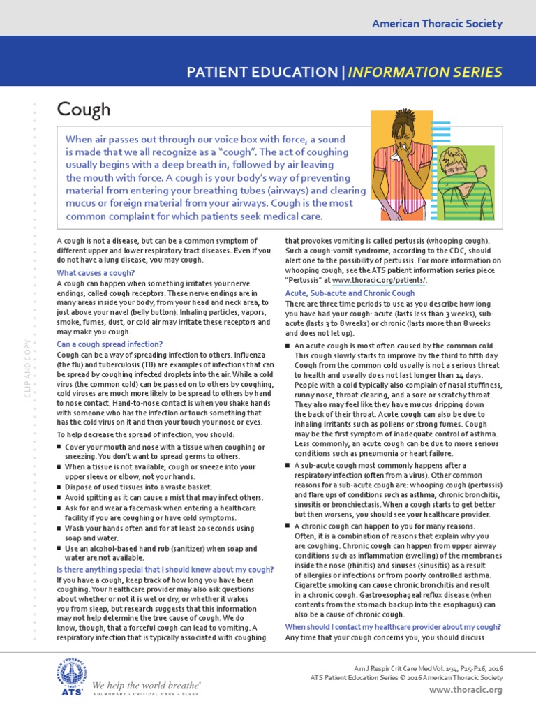 Cough: Patient Education | PDF | Cough | Common Cold