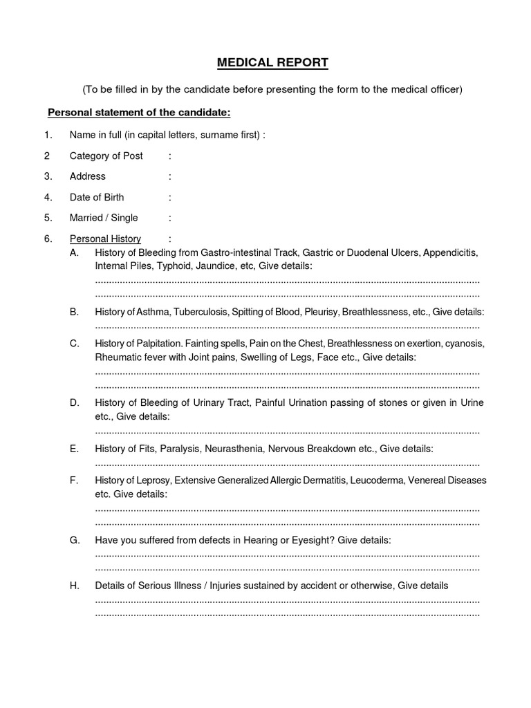 Medical Report | PDF | Eye | Blood Pressure