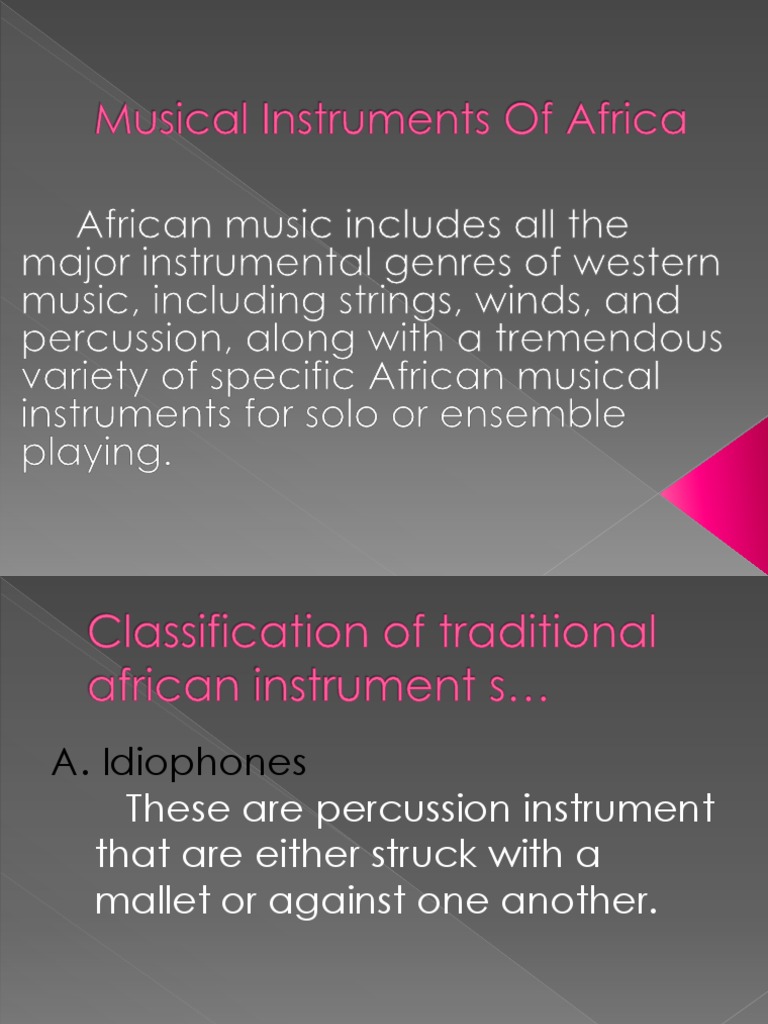 Classification of African Instruments | PDF | String Instruments ...