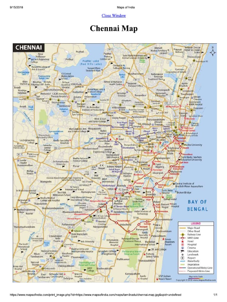 Chennai Map 2 | PDF