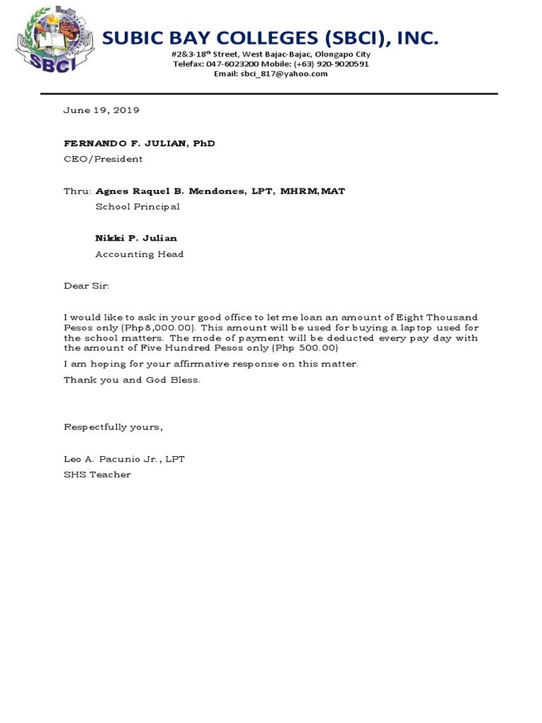 Subic Bay Colleges (Sbci), Inc.: Fernando F. Julian, PHD | PDF