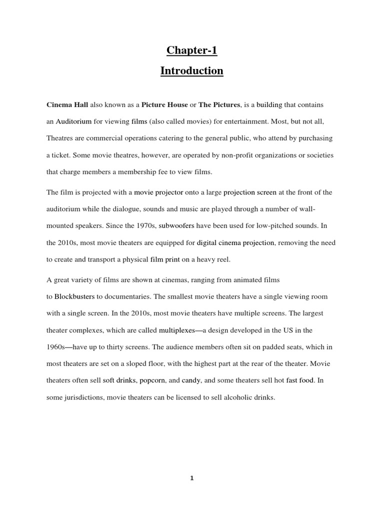Case Study On Cinema Halls | PDF | Customer Satisfaction | Movie Theater
