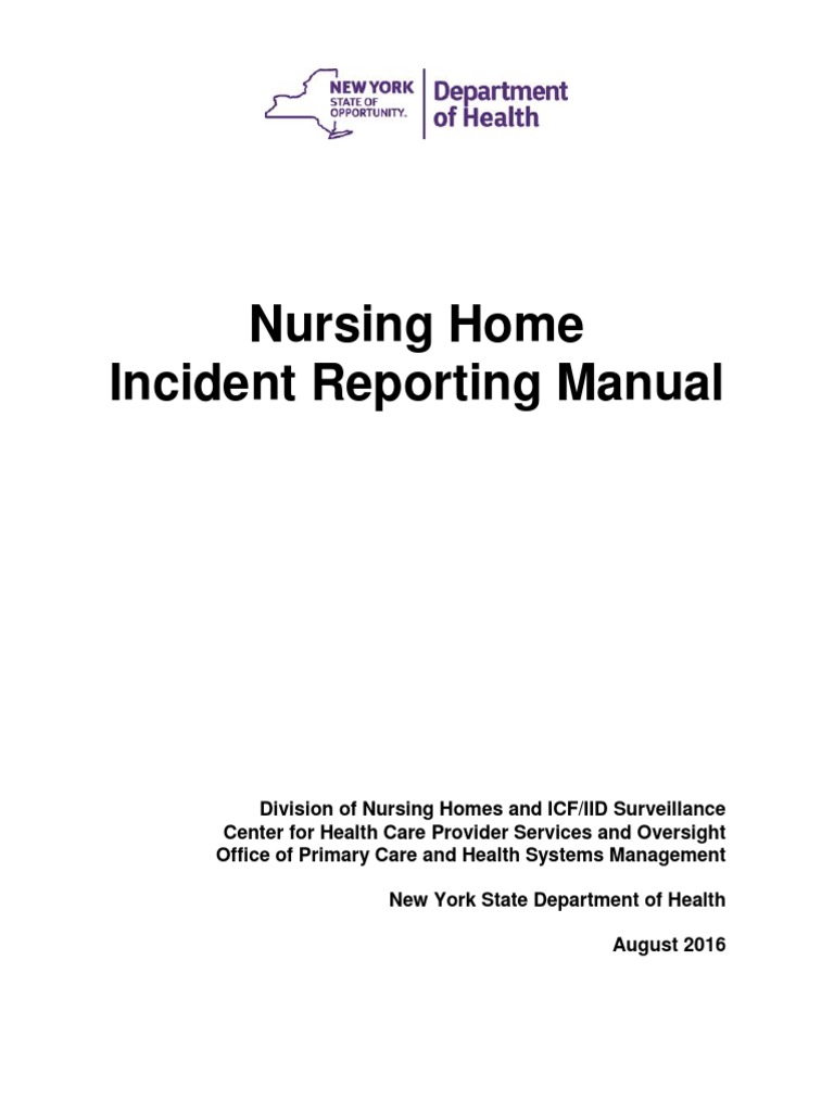 Nursing Home Incident Report | PDF | Nursing Home Care | Long Term Care