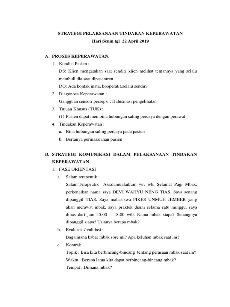 4.2 SPTK Halusinasi Penglihatan Devi | PDF