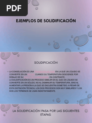 Ejemplos De Congelación