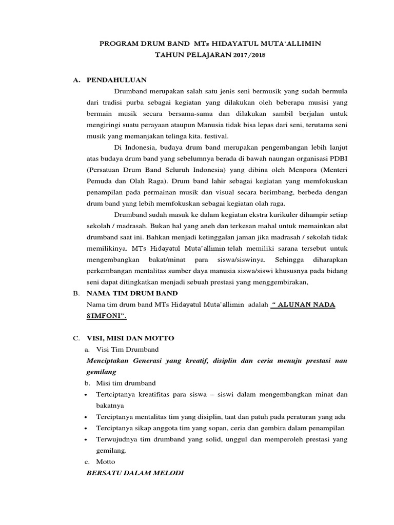 Program Drumband | PDF