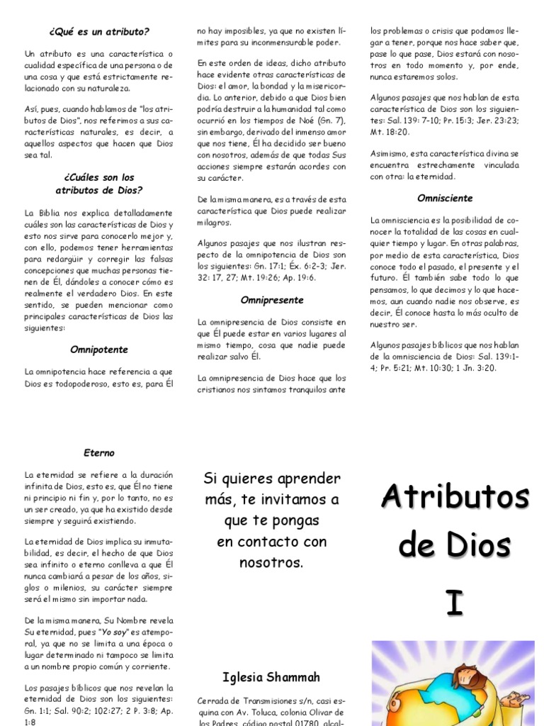 Atributos de Dios I | PDF | Omnipotencia | Dios