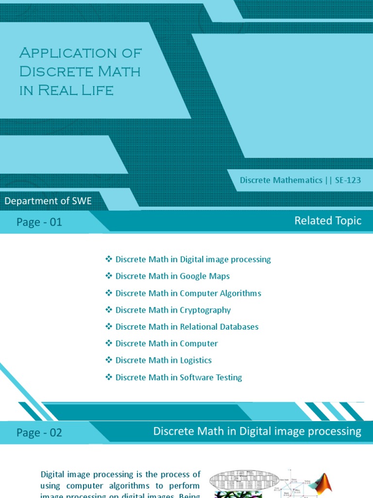 Application of Discrete Math in Real Life | PDF | Discrete Mathematics ...