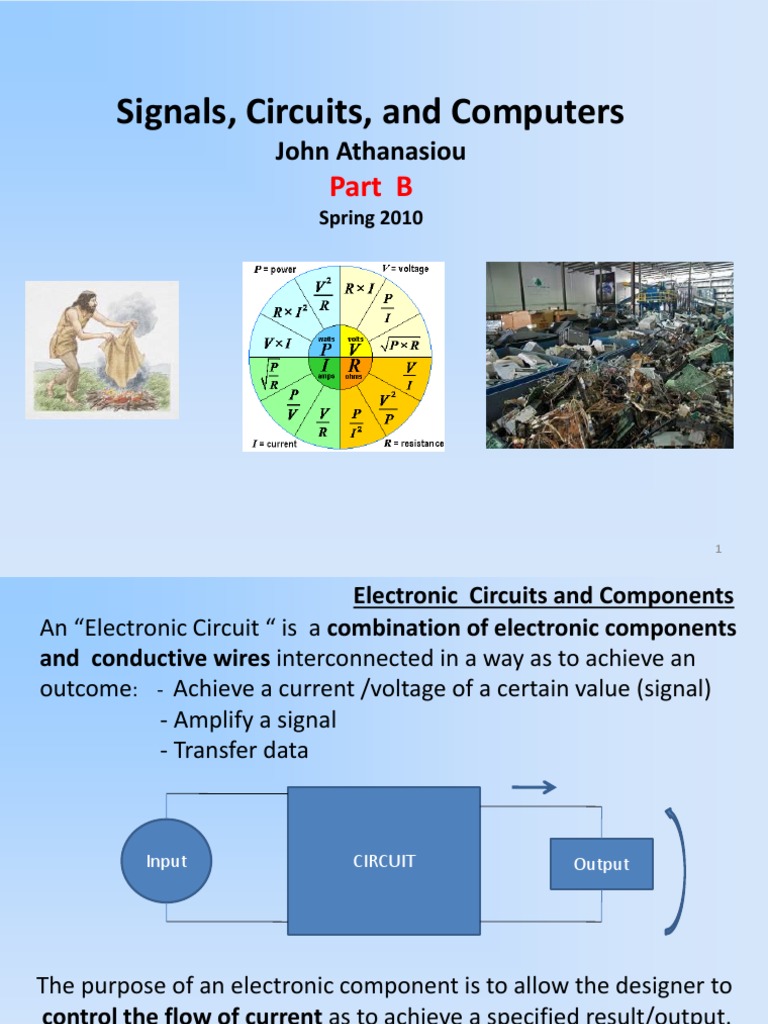 Signals, Circuits, and Computers: Part B | PDF | Electronic Component ...