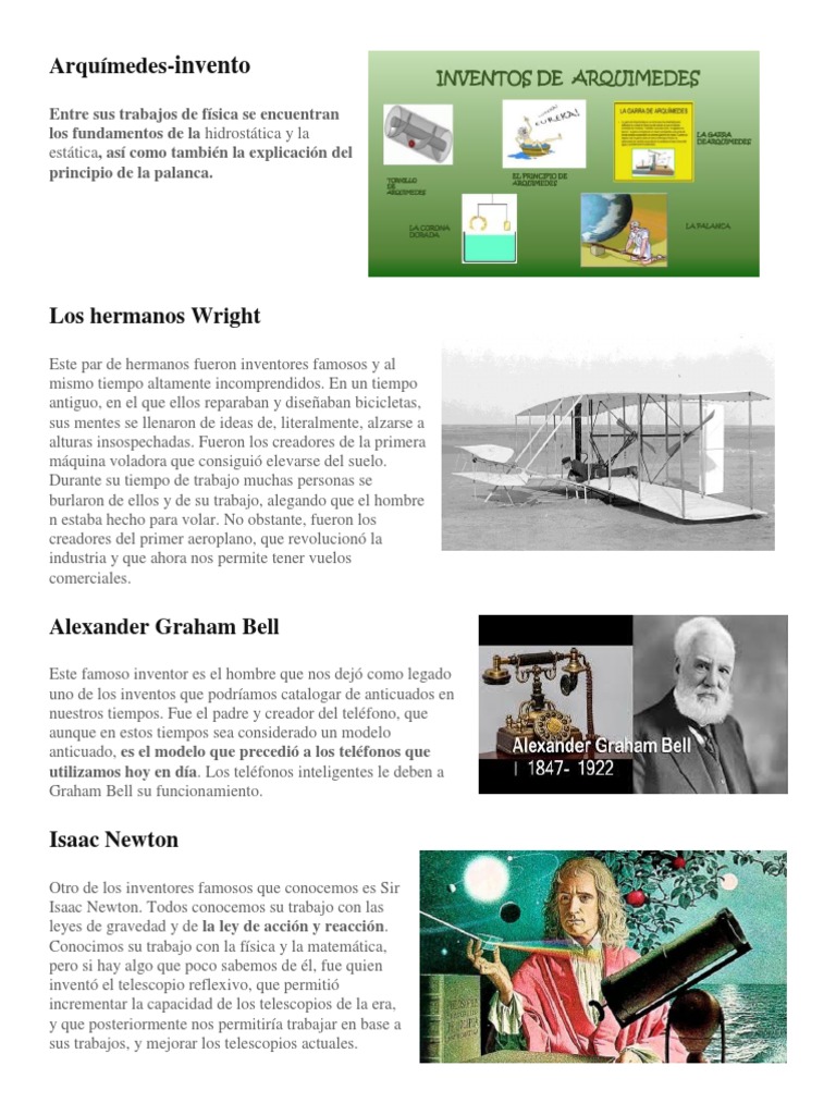 20 Inventos y Sus Inventores | PDF | Science | Ingeniería