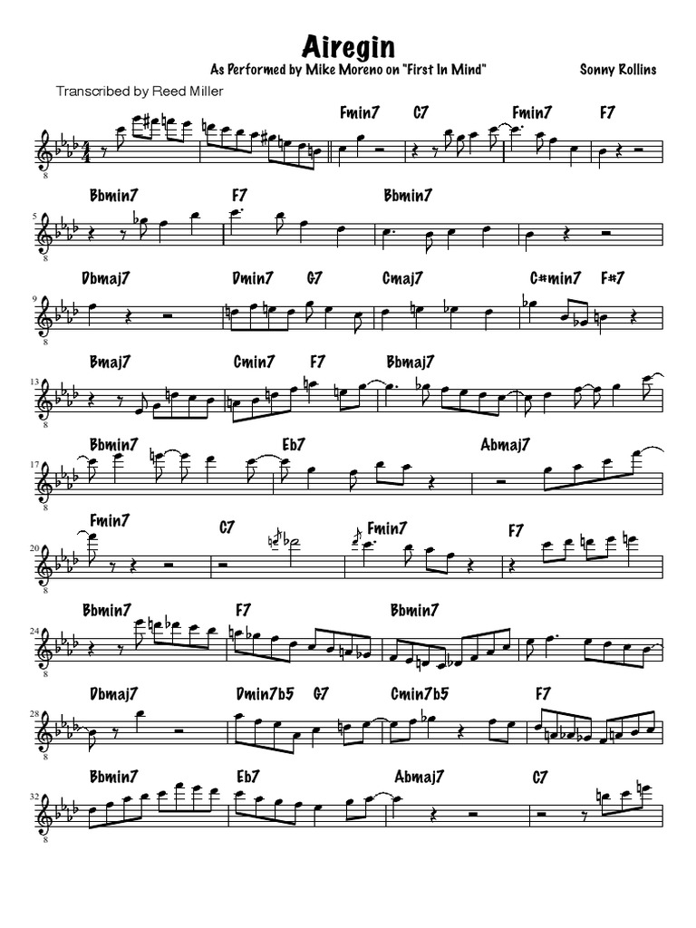 Transcribed by Reed Miller | PDF