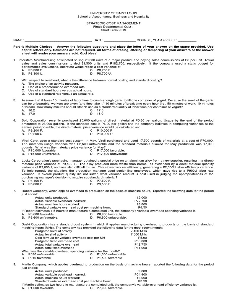 Finals Quiz 1 | PDF | Lean Manufacturing | Economic Sectors