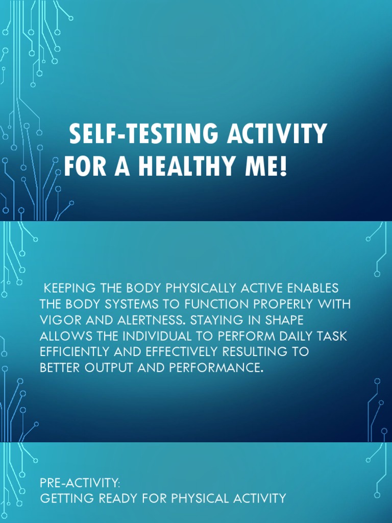 Self-Testing for Health and Fitness | PDF | Body Mass Index | Waist