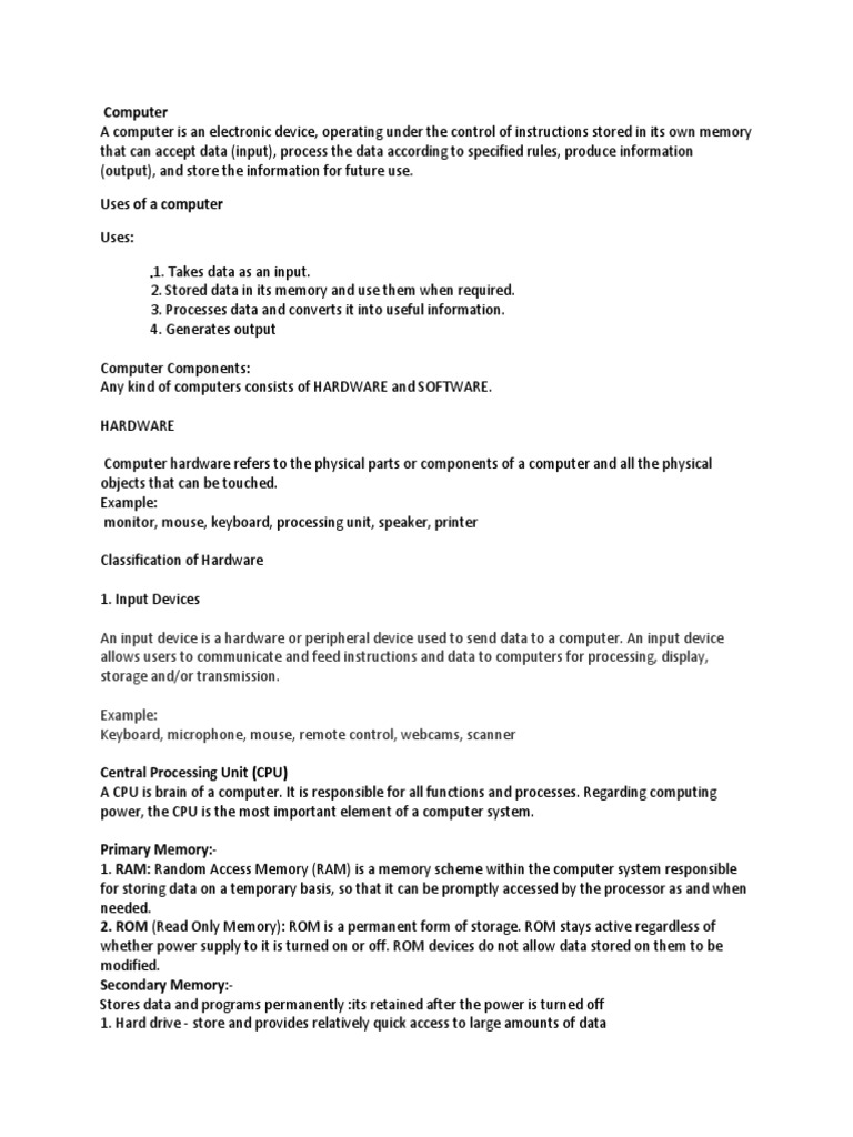 Computer | PDF | Computer Virus | Input/Output