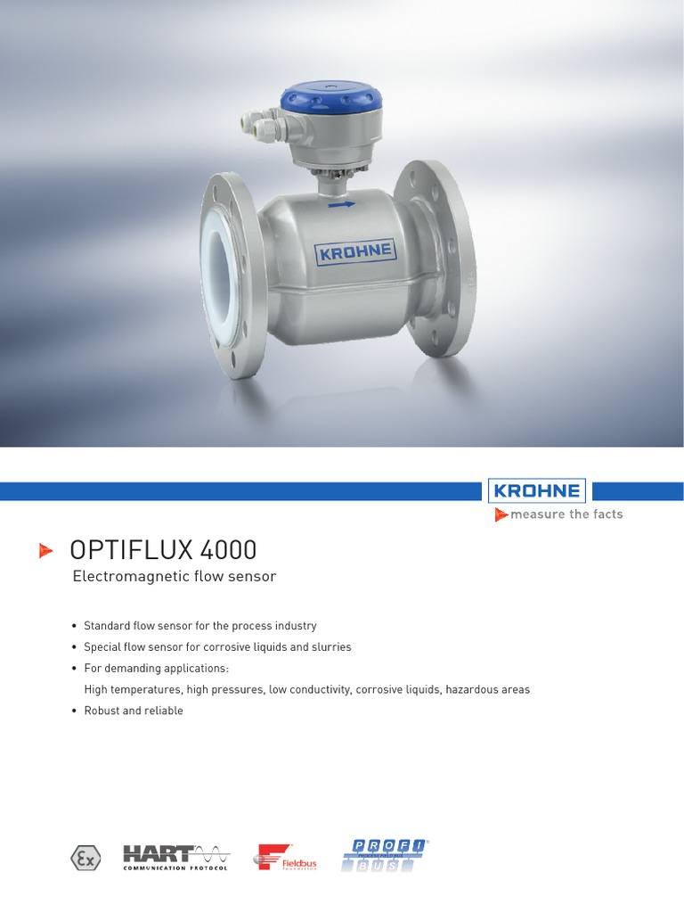 Optiflux 4000: Electromagnetic Flow Sensor | PDF | Flow Measurement | Electromagnetic Induction