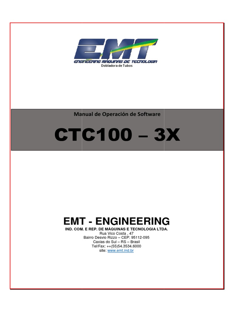 Manual Software Ctc100-3x - Esp | PDF | Arco y flecha | Programa de computadora