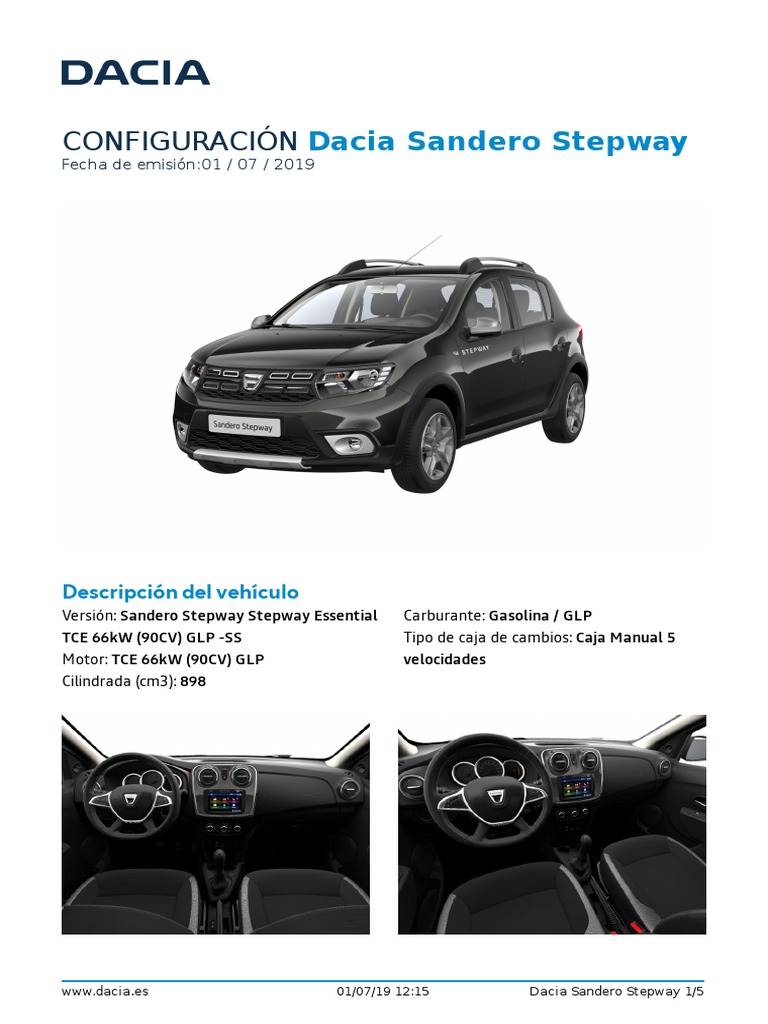 Dacia Sandero Stepway | Descargar gratis PDF | Airbag | Vehículos con tracción delantera
