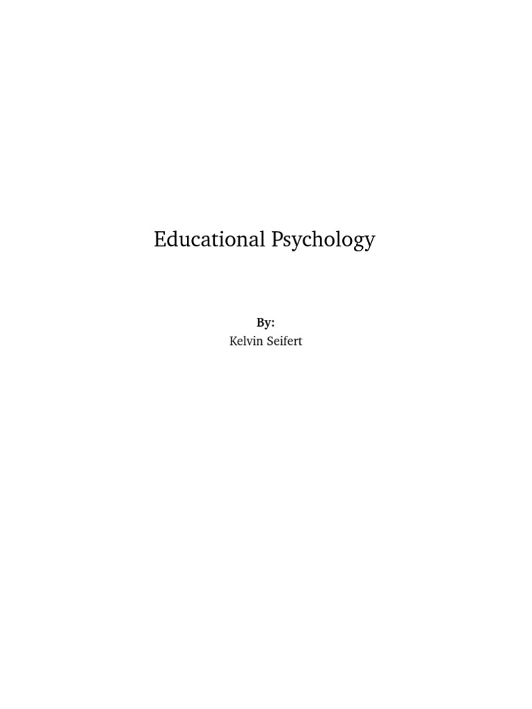 Educational Psychology | PDF | Special Education | Teachers