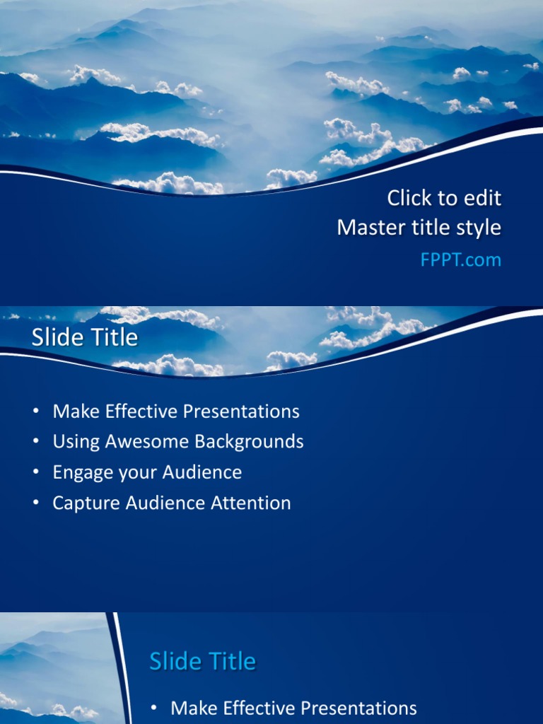 Blue Clouds Template 16x9 | PDF