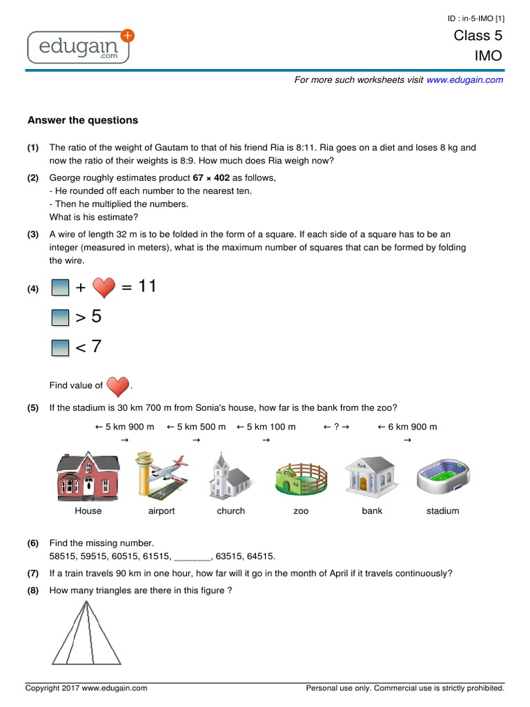 Grade 5 IMO in PDF | PDF | Teaching Mathematics