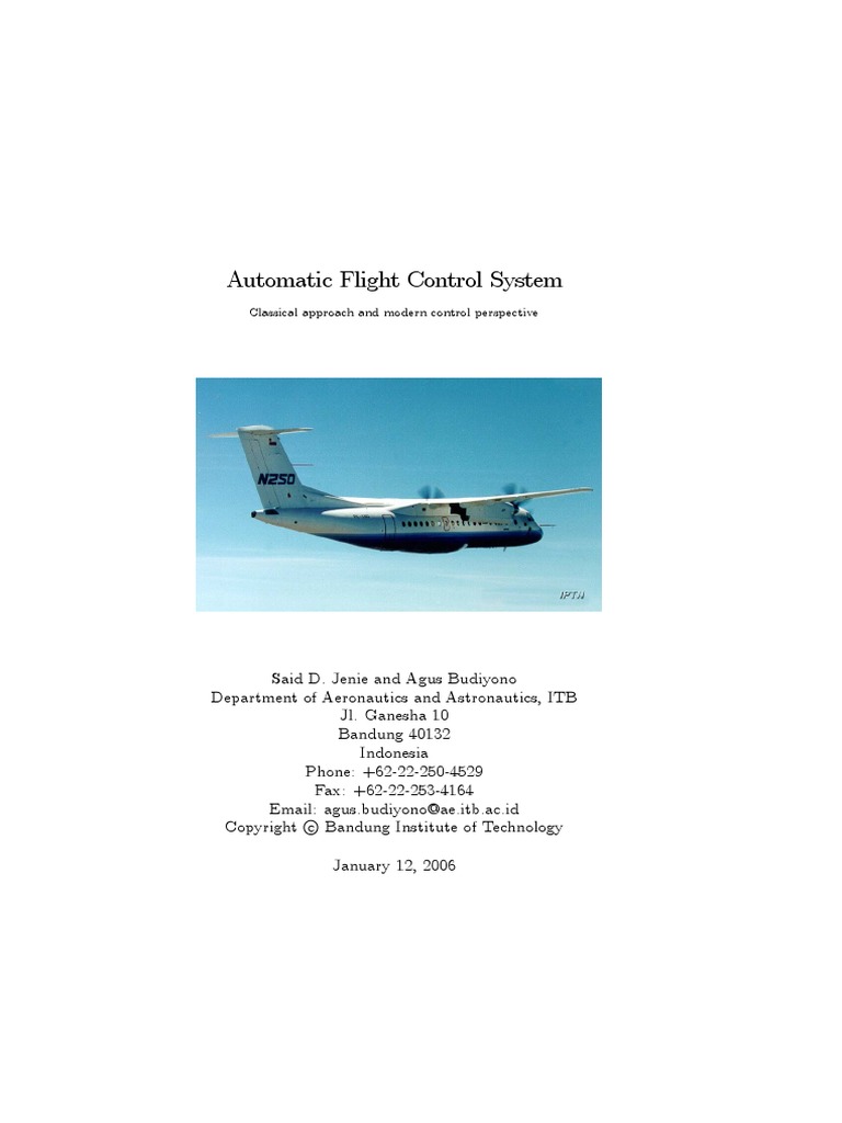 Automatic Flight Control System Classica | PDF | Aircraft Flight ...