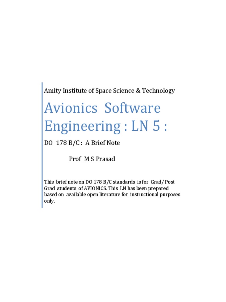 DO 178 B Brief Notes | PDF | Software Testing | Software Development