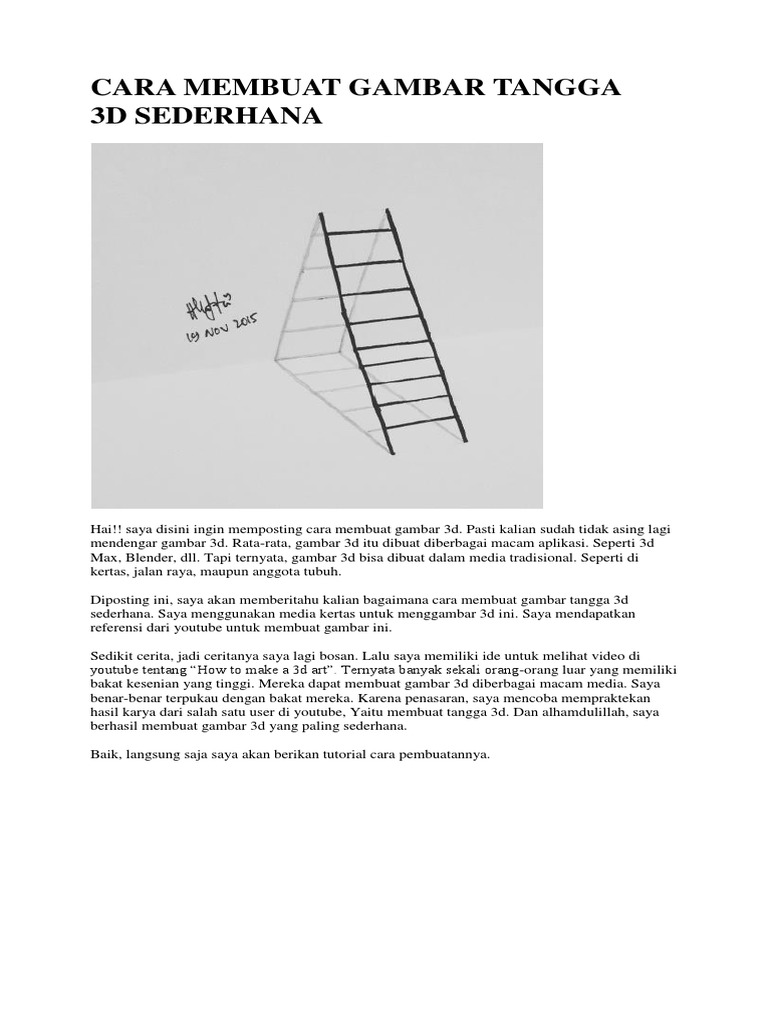 Cara Membuat Gambar Tangga 3d Pdf