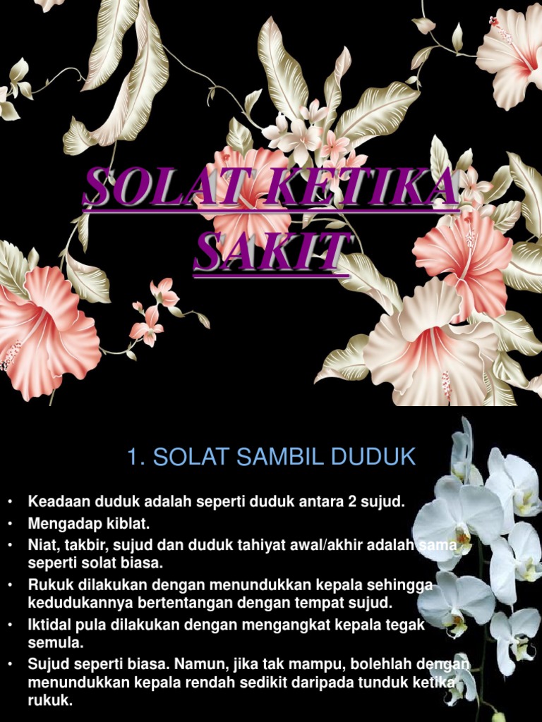 Panduan Solat Saat Sakit | PDF