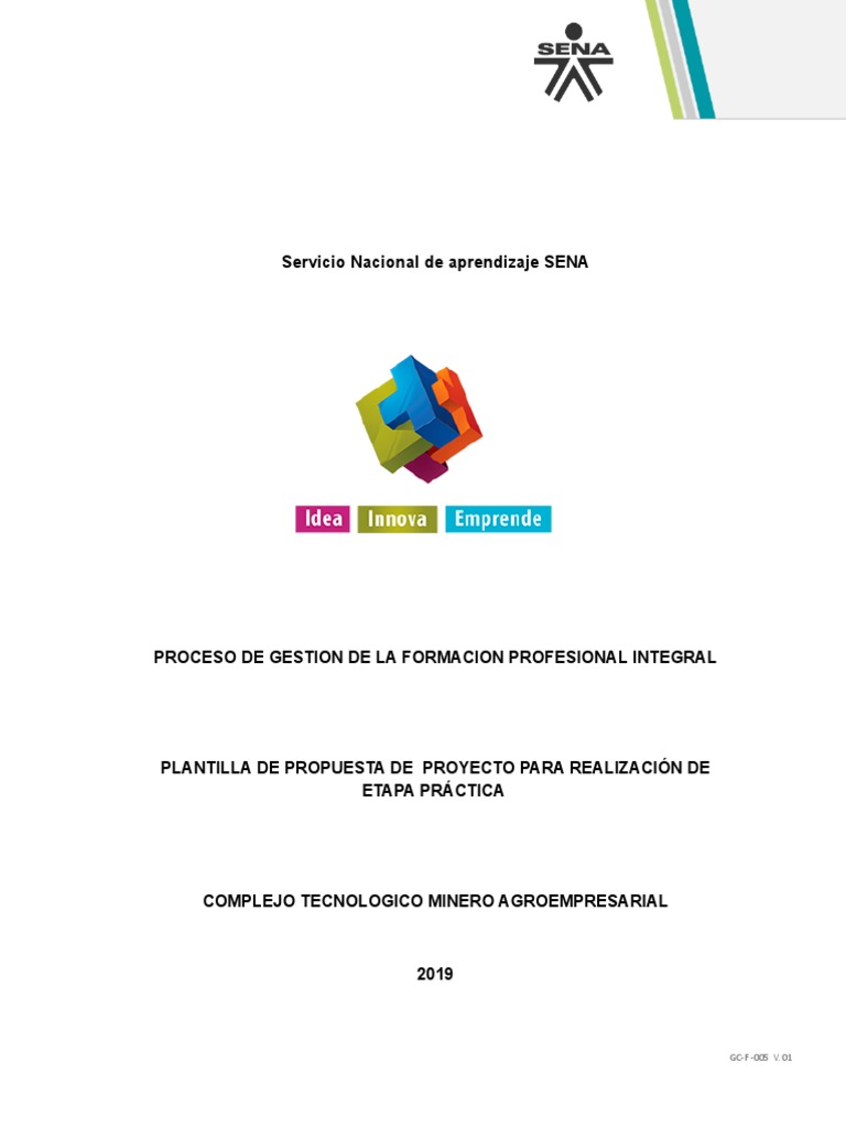 Plantilla Del Proyecto de SENA