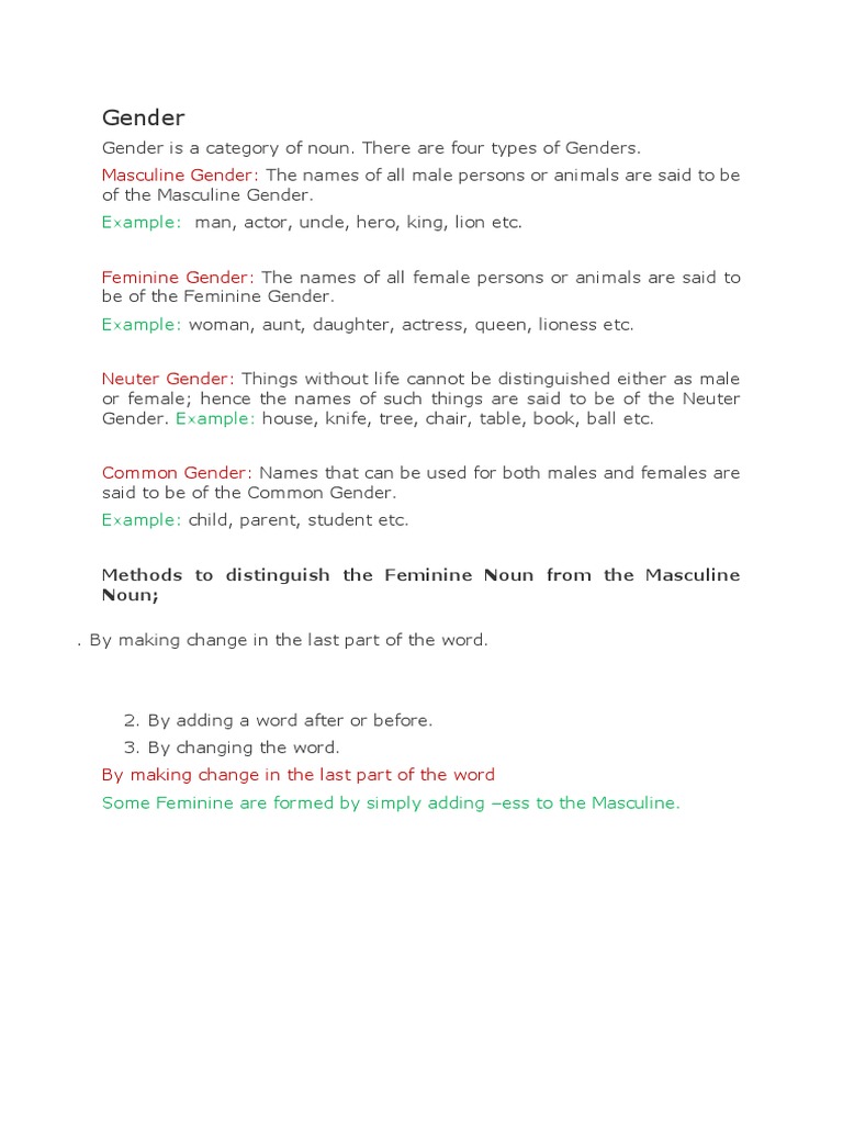 Grammer | PDF | Grammatical Gender | Grammatical Number