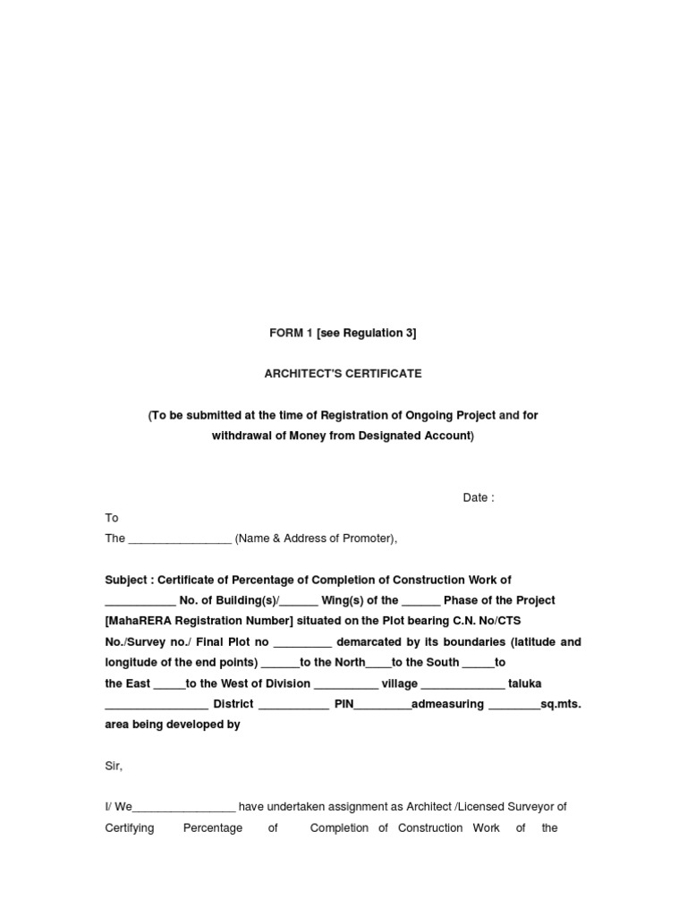 Architect's Construction Progress Certification | PDF | Nature