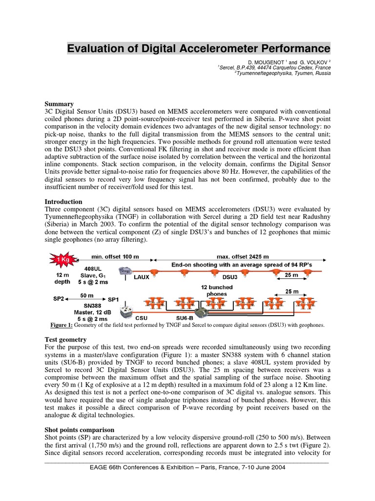 Digital Sensor vs Geophone Performance | PDF | Spectral Density ...
