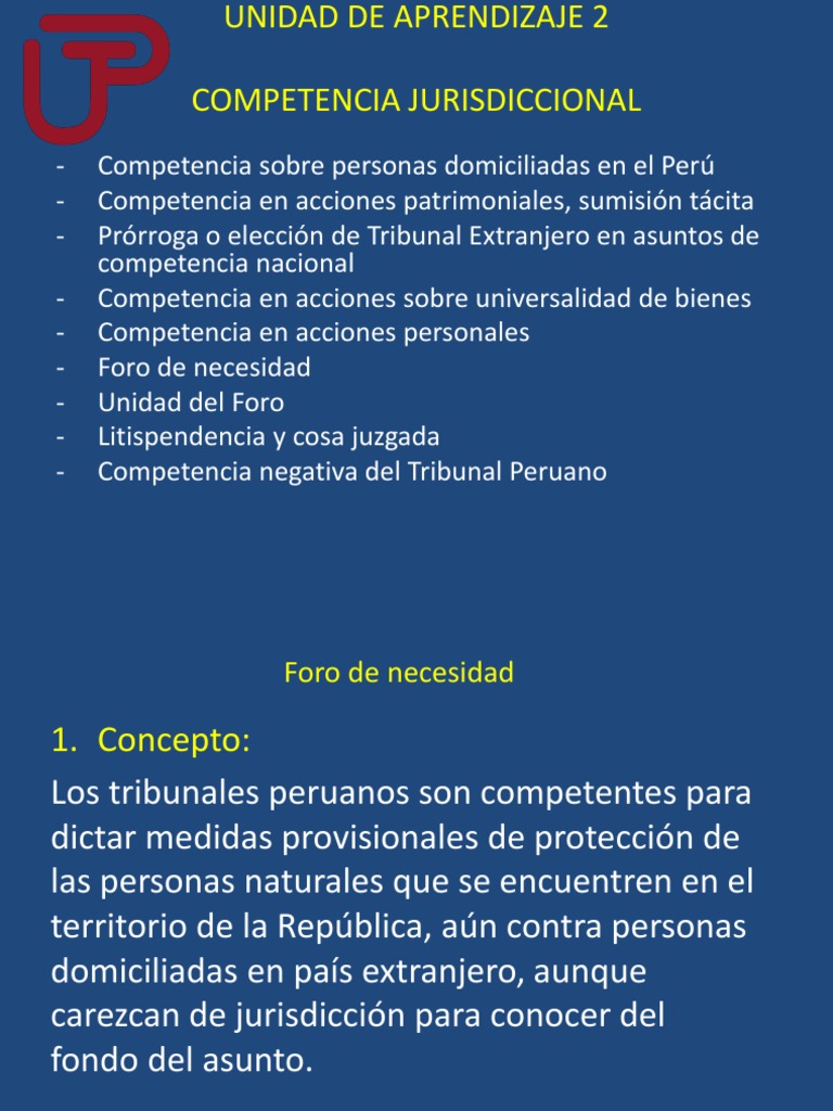 Competencia Internacional Tribunales Peruanos | PDF | Jurisdicción ...