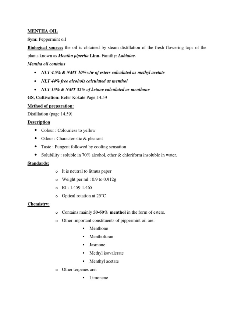 Volatile Oil Drugs | PDF | Cinnamon | Clove