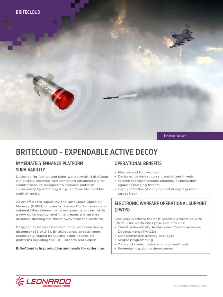Britecloud - Expendable Active Decoy | PDF | Military Science ...