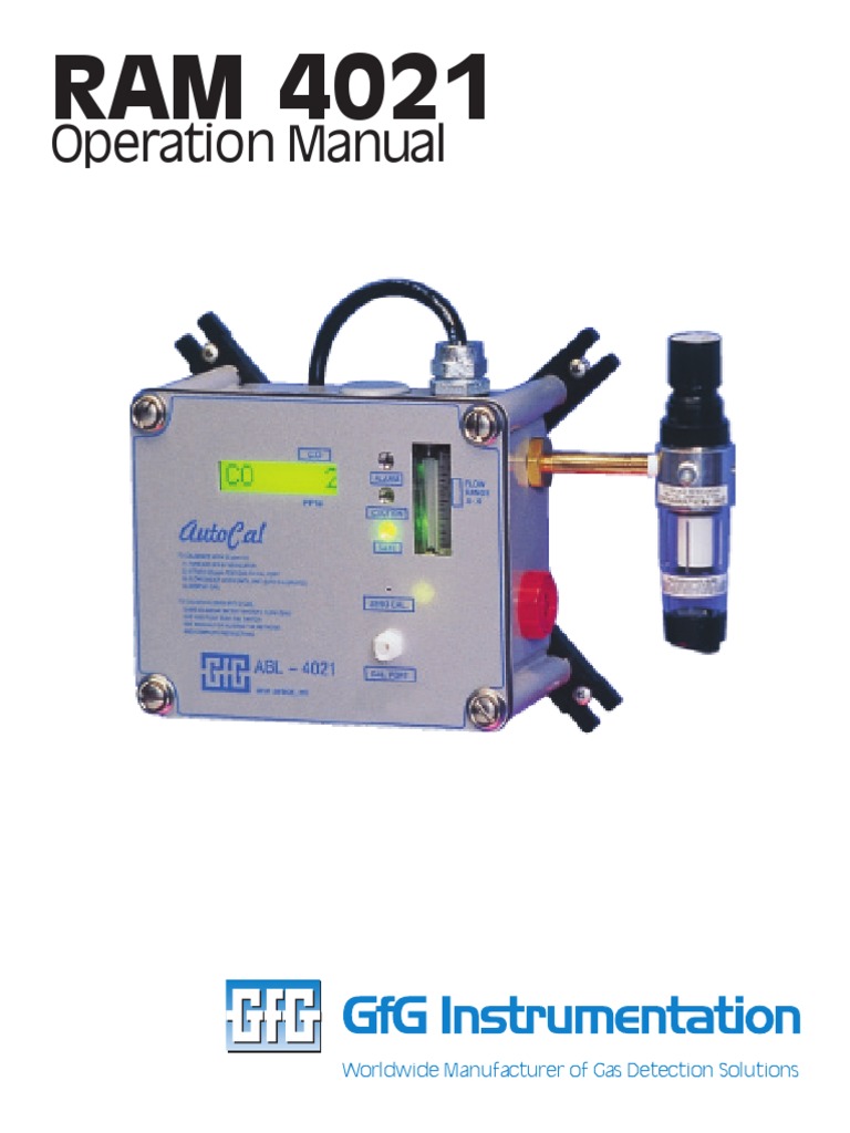 GFG Instrumentation 4021 | PDF | Carbon Monoxide | Calibration