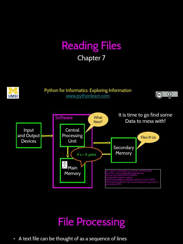 Reading Files Python For Informatics Exploring Information Download Free Pdf Text File