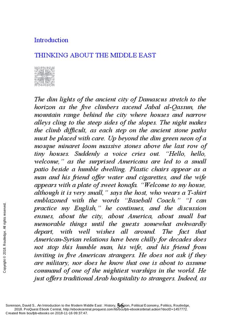An Introduction To The Modern Middle East History Introduction | PDF ...