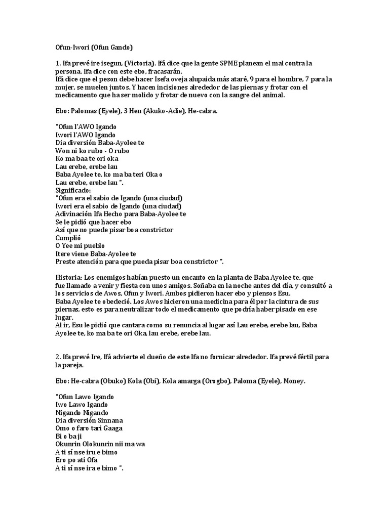 Ofun Gando | PDF | Santeria | Religión étnica