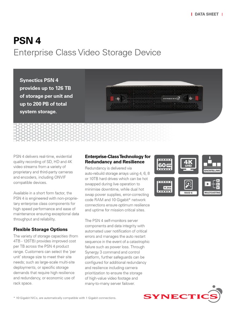 Synectics-PSN4 A4 | PDF | Streaming Media | Computer Network