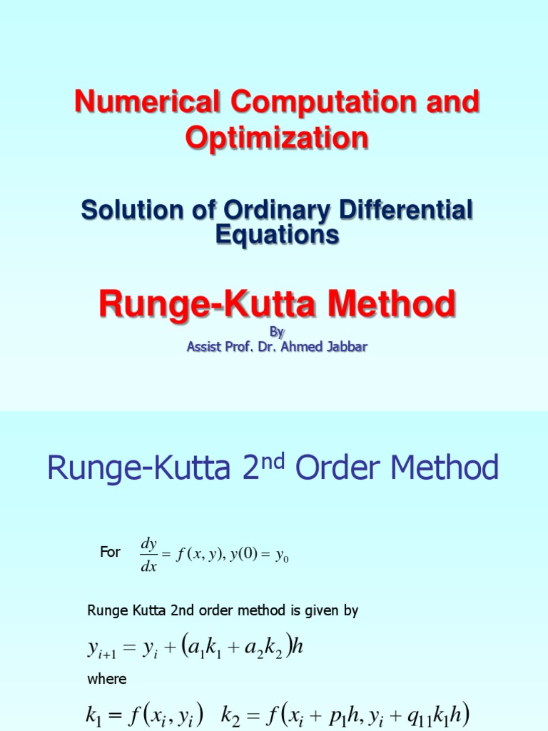 Runge Kutta | PDF | Algorithms | Mathematics Of Computing