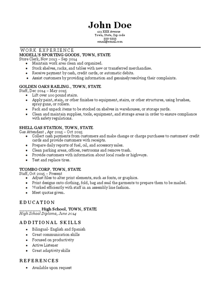 John Doe: Work Experience | PDF