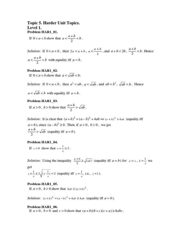 Harder 3u Level 1 | PDF | Integer | Mathematical Objects