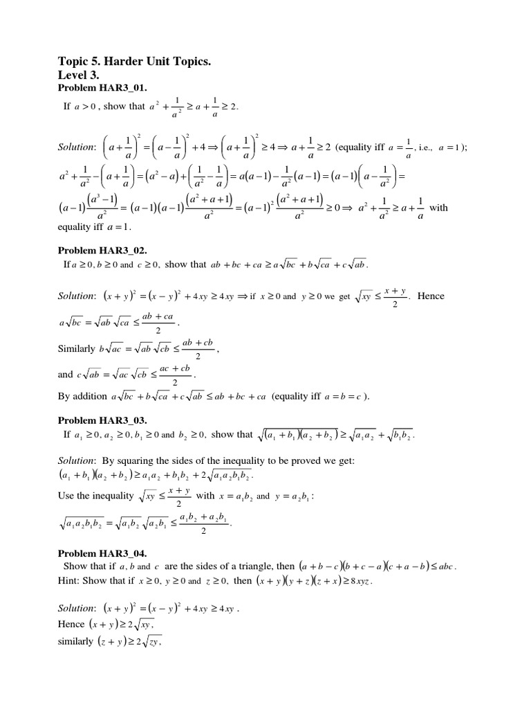 Harder 3u Level 3 | PDF | Number Theory | Abstract Algebra
