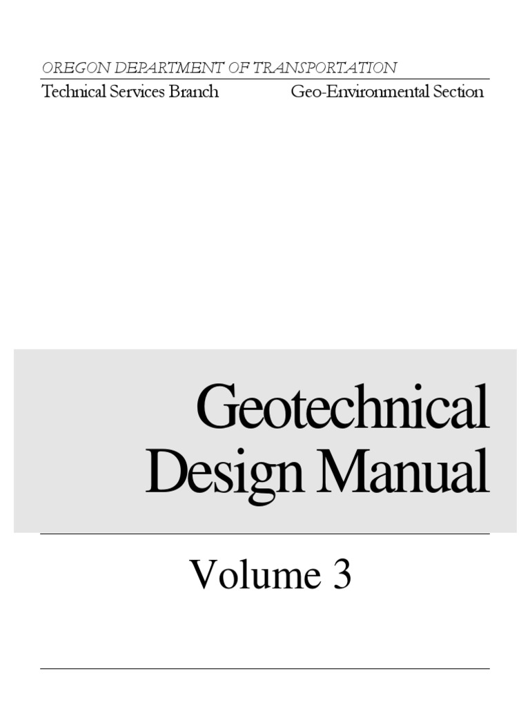 ODOT Geotechnical Design Manual Volume 3 | PDF | Geotechnical ...