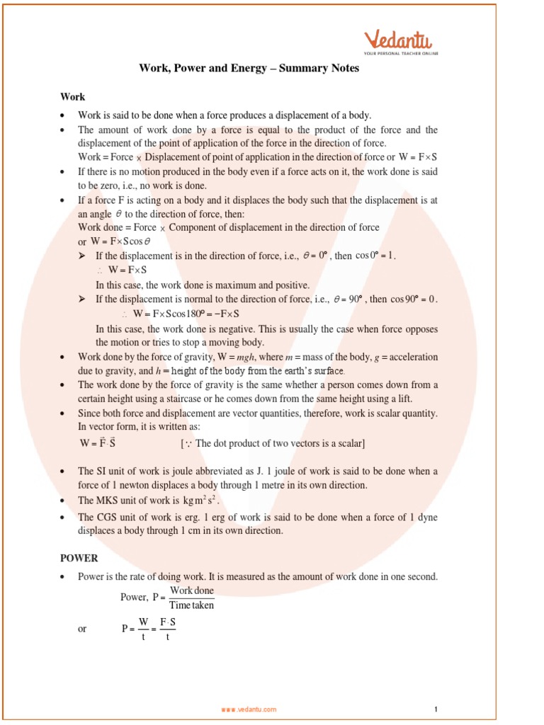 Work Power Physics | Download Free PDF | Kinetic Energy | Potential Energy