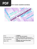 Events Management NC III Reviewer | PDF | Risk