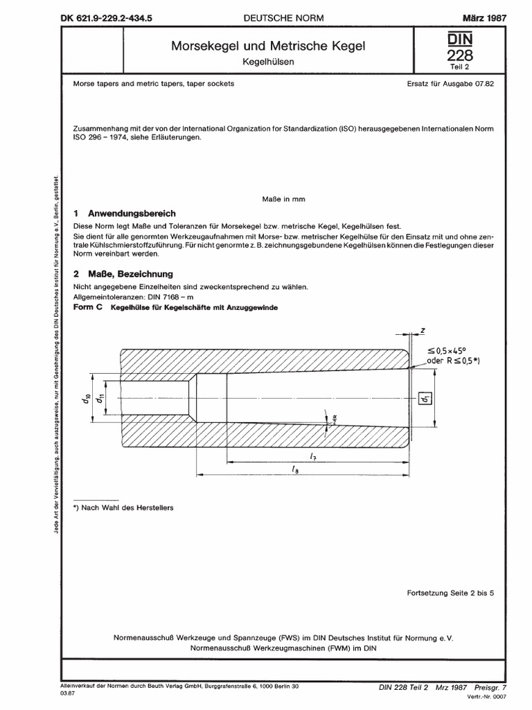 Din 228-2 1987-03 | PDF